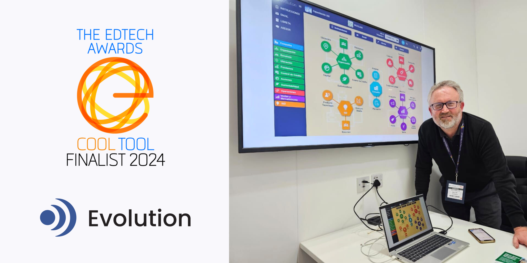 Evolution: A finalist in The EdTech Awards 2024 - SimVenture