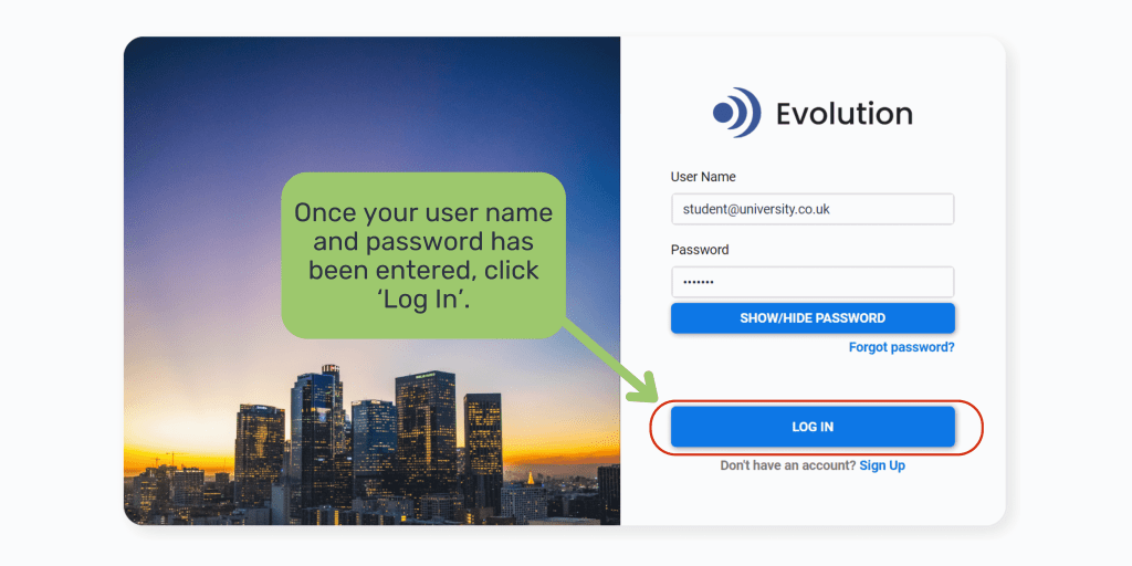 Login to Evolution - Advanced business simulation by SimVenture